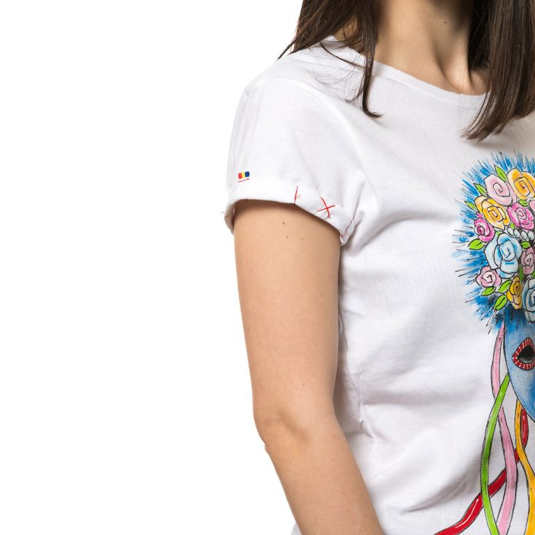 Tricou pictat MASCA TRADITIONALA DOBROGEA 1 » Fuyor