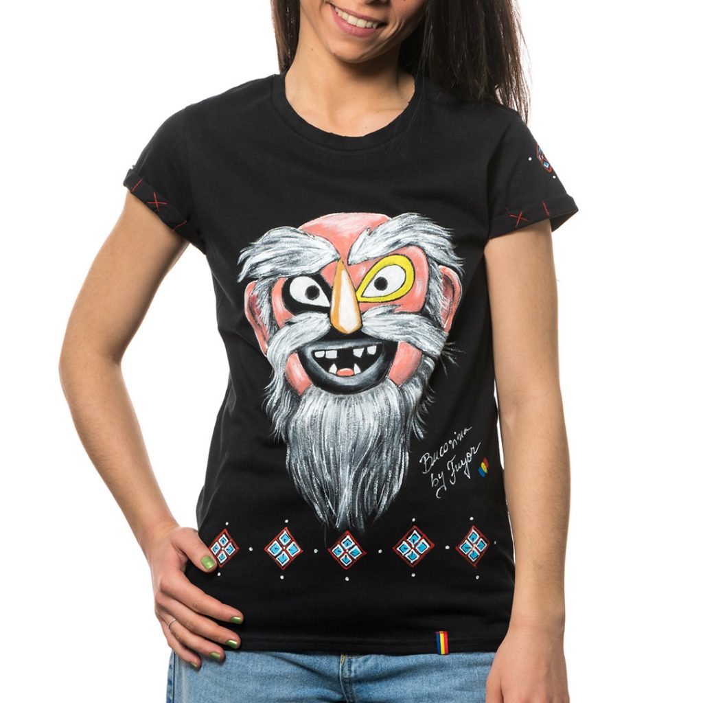 Tricou pictat MASCA TRADITIONALA BUCOVINA 1 » Fuyor
