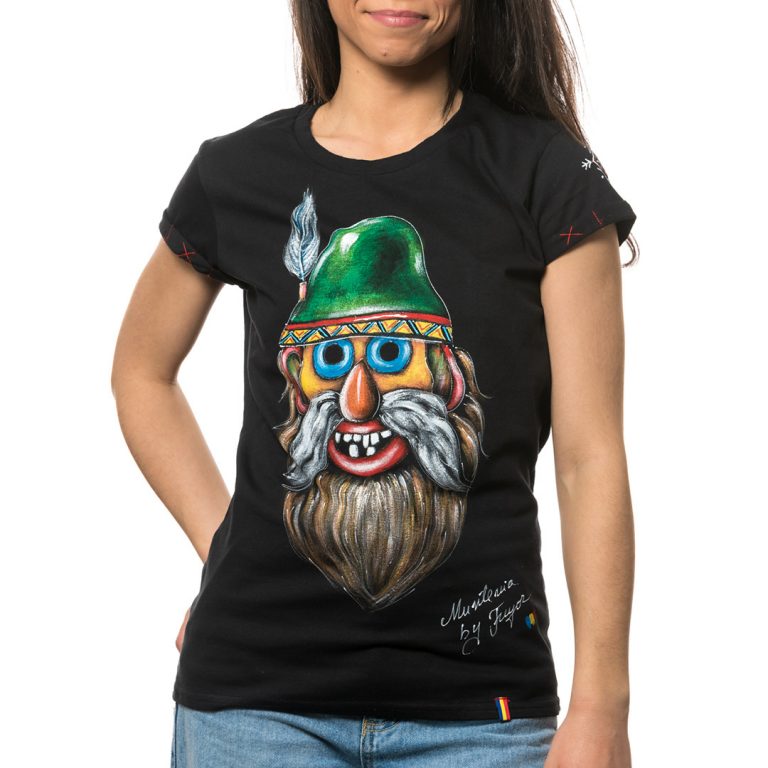 Tricou pictat MASCA TRADITIONALA MUNTENIA 1 » Fuyor